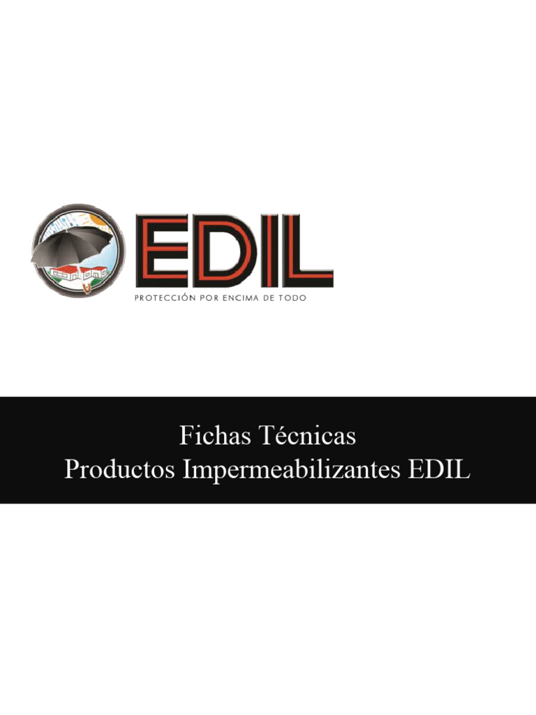 Fichas Tecnicas EDIL | PDF | Hormigón | Polímeros