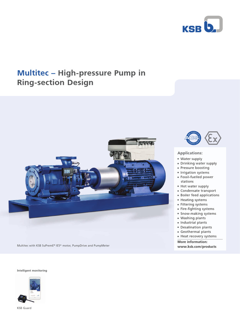 Multitec - High-Pressure Pump in Ring-Section Design | PDF | Pump ...