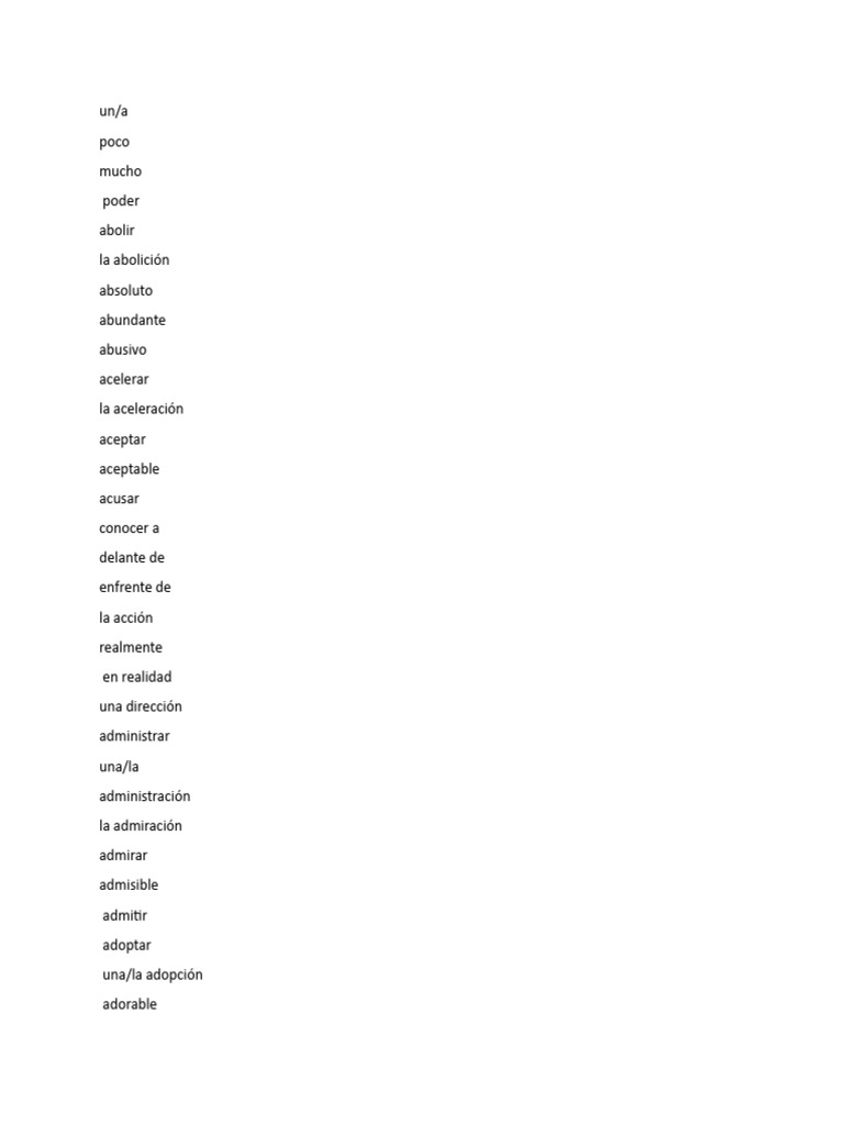 100 Palabras Comunes en Español | PDF | Arte | Poesía