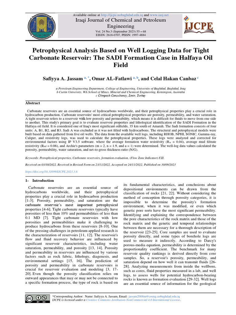 Petrophysical Analysis Based On Well Logging Data | PDF | Permeability (Earth Sciences) | Porosity