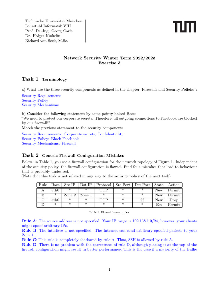 Firewall Configuration Security Analysis Pdf Port Computer
