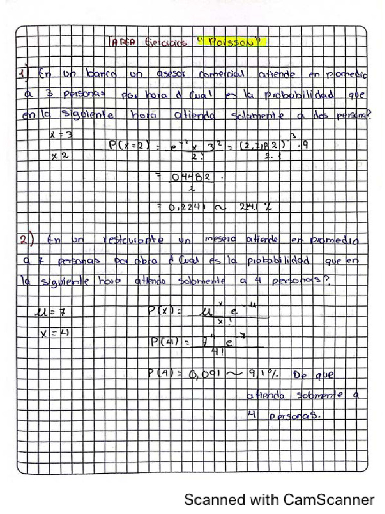 Tarea Poisson Comprimido | PDF