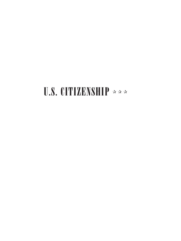 US Citizenship | PDF | Citizenship Of The United States | Naturalization