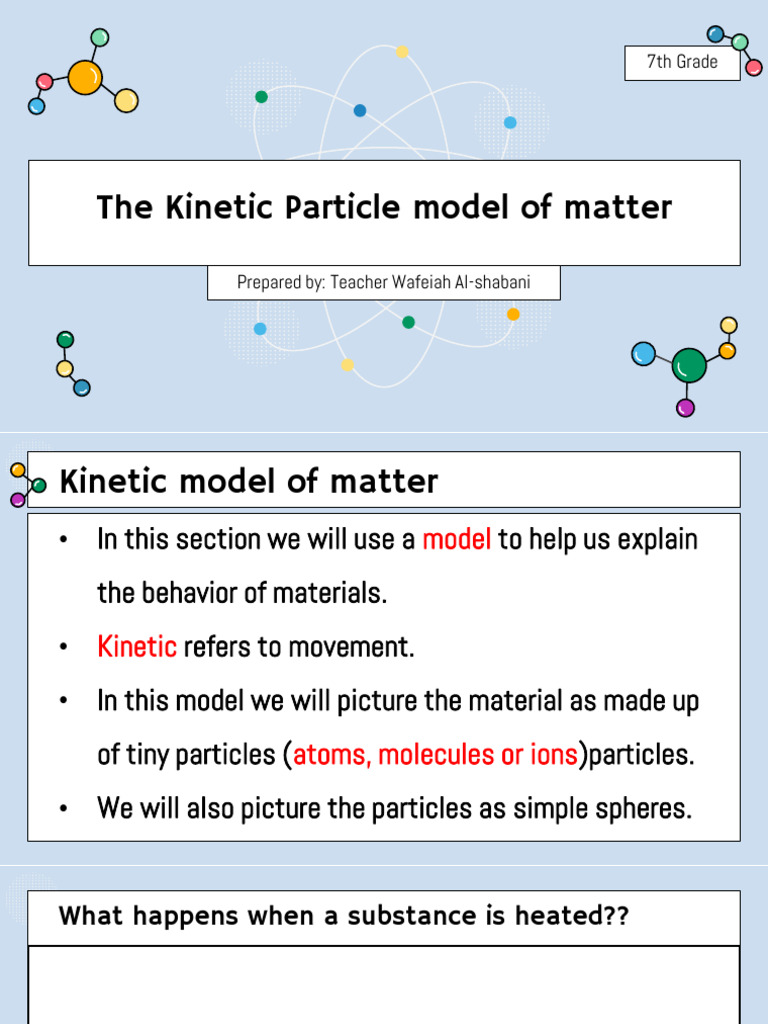 9.2 The Kinetic Model of Matter | PDF | Gases | Matter