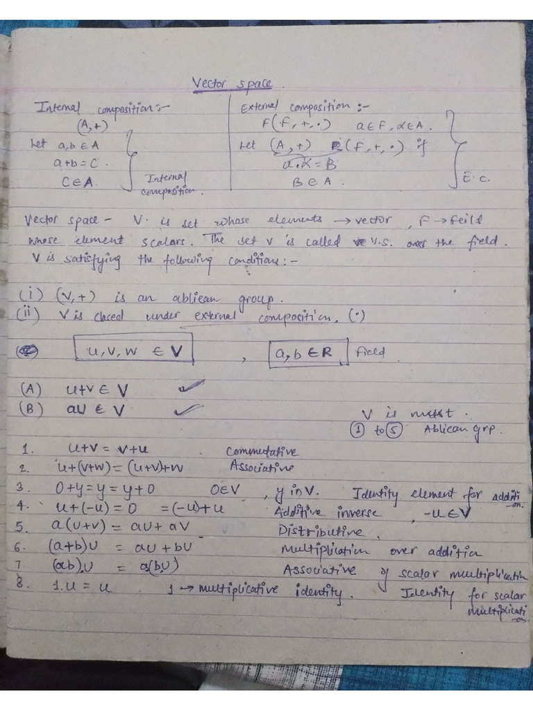 Applied Linear Algebra Notes | PDF