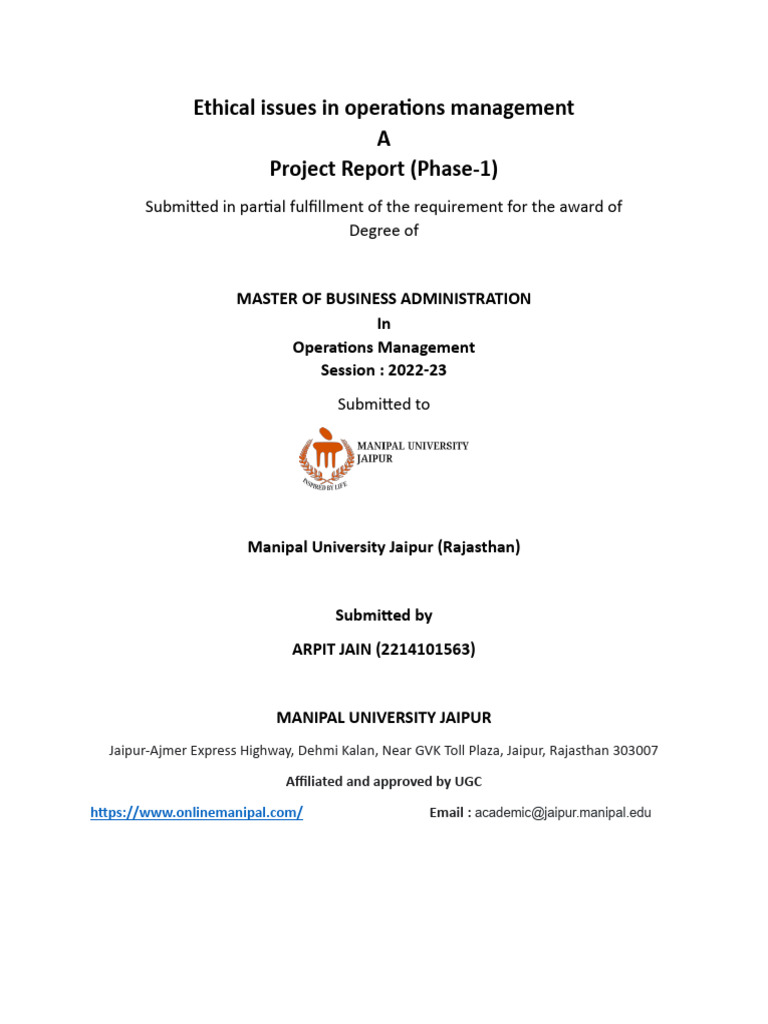 Project Report Phase 1 | PDF | Supply Chain | Sustainability