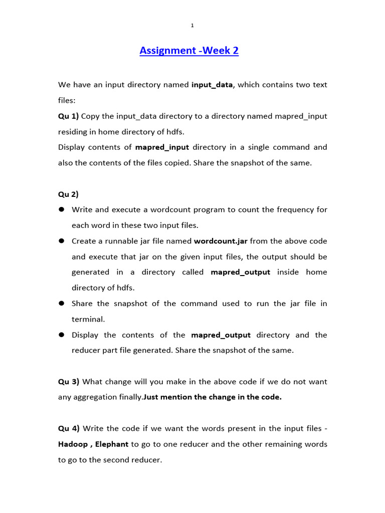 Mapreduce Practical Assignment Pdf Apache Hadoop Software Engineering