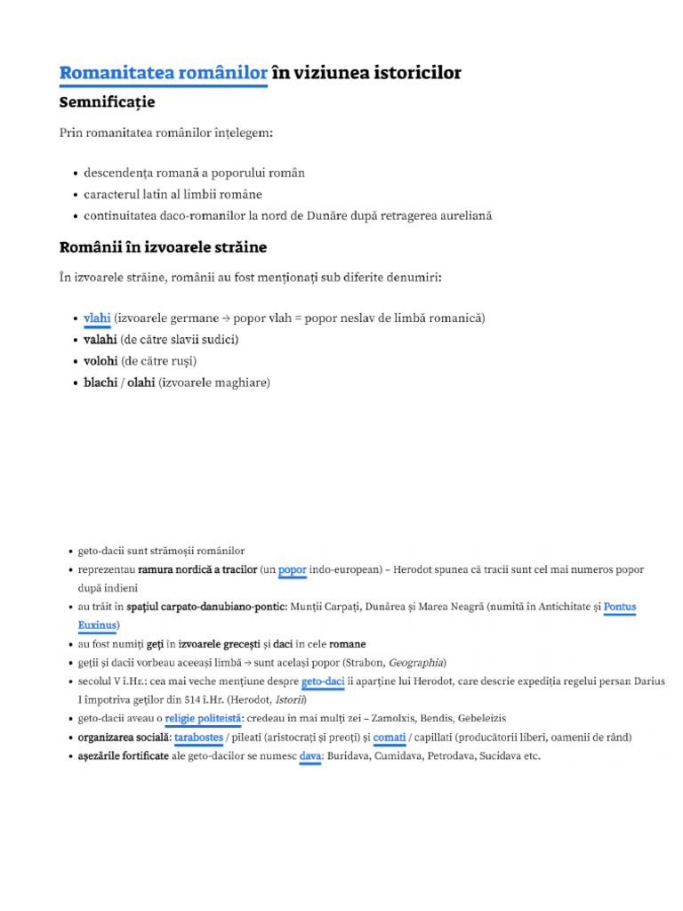 1 Romanitatea Romanilor | PDF