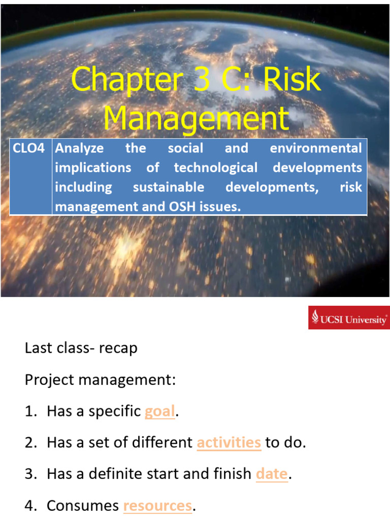 Chap 3c Risk Managements | Download Free PDF | Risk | Risk Management