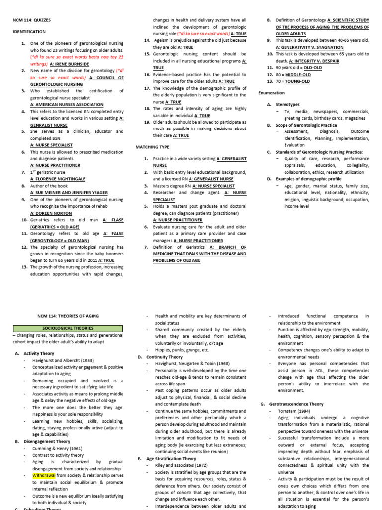 Geriatric Nursing Introduction | PDF | Nursing | Ageing