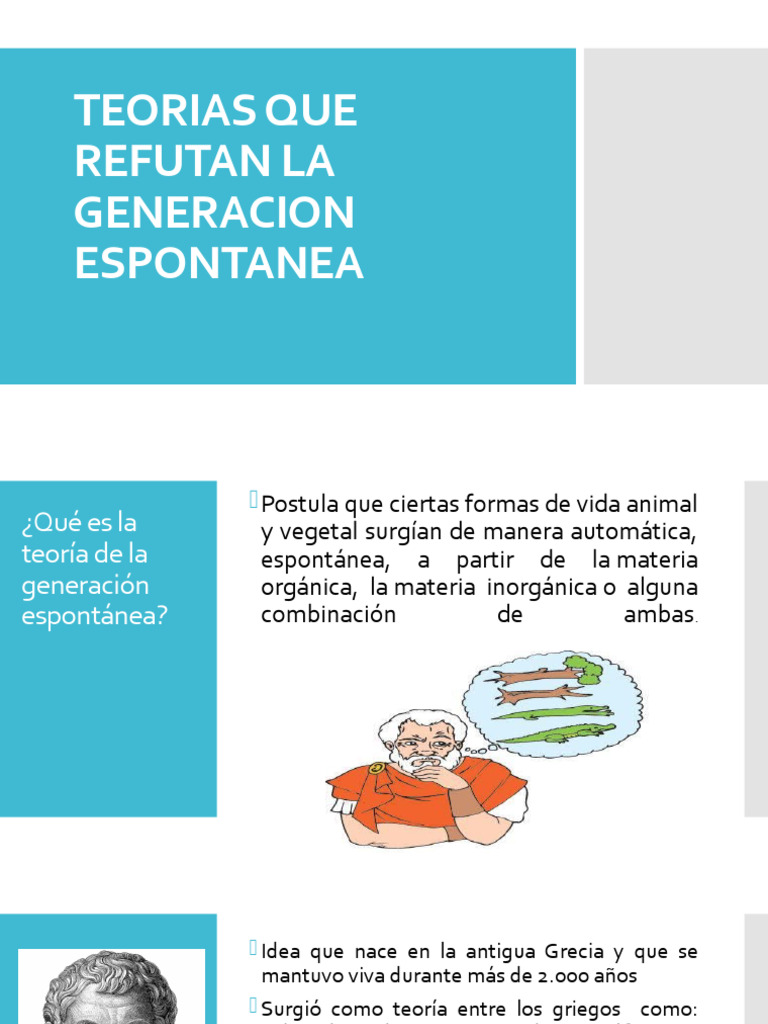 Clase - 4 - Teorias Que Refutan La Generación Espontanea | PDF