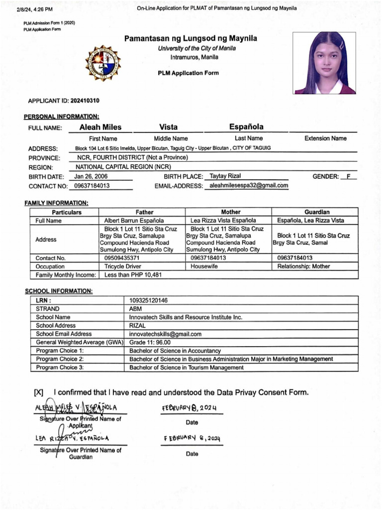 Application Form | PDF