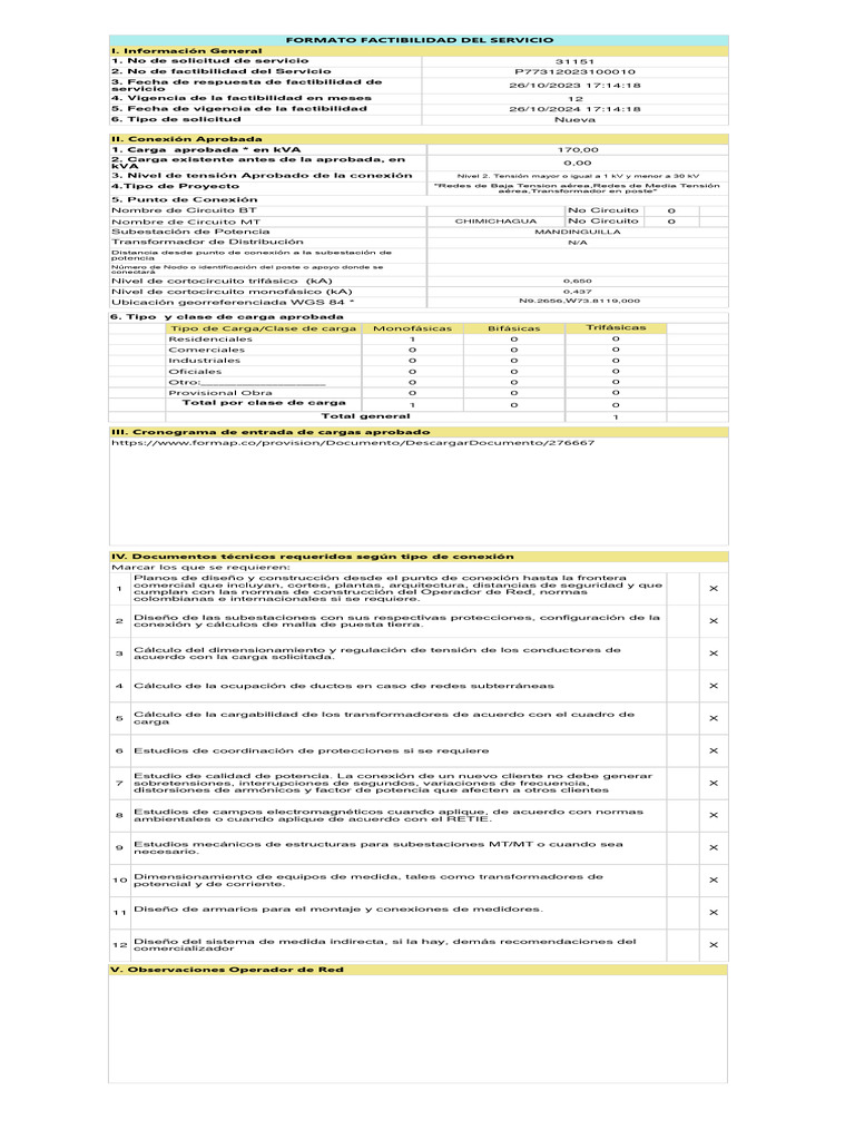 E2. Factibilidad del Servicio (2) | PDF | Transformador | Subestacion ...