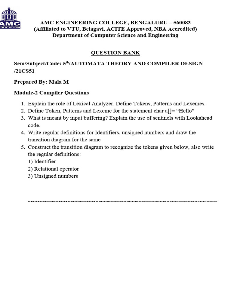 ATC_QB_module2&3 | PDF | Parsing | Grammar