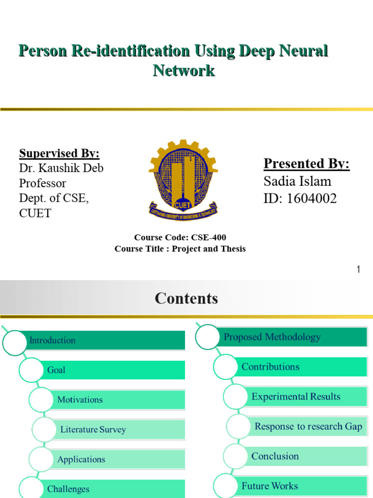 Thesis Final Presentation | PDF | Artificial Neural Network | Deep Learning