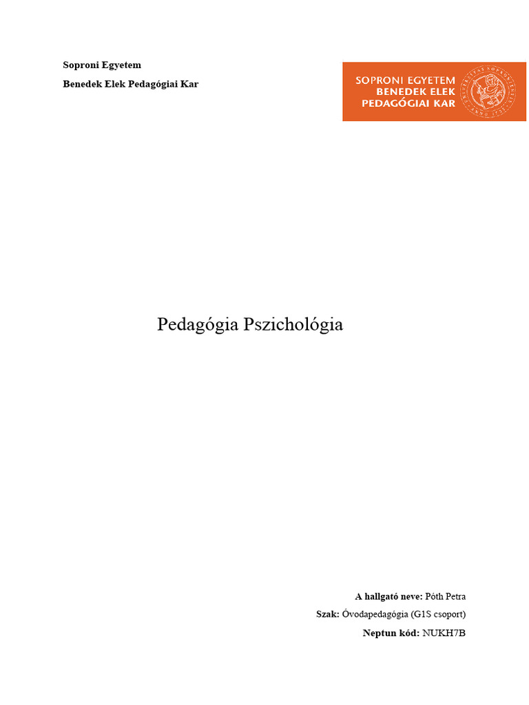 Pszichologia | PDF
