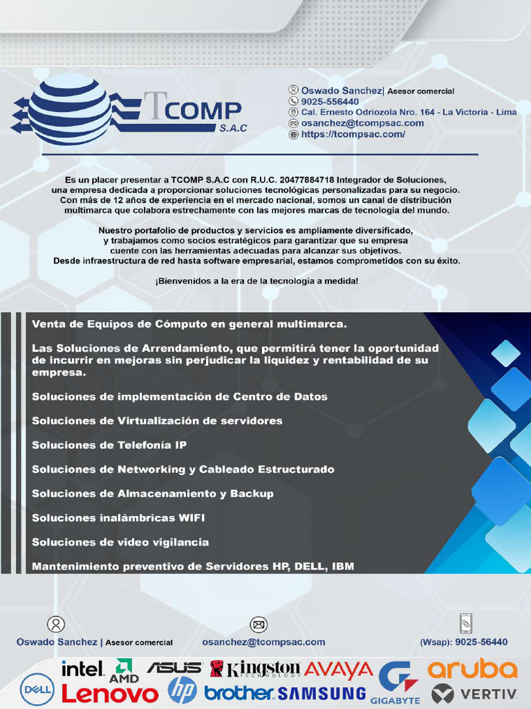 Carta de Presentacion TCOMP | PDF
