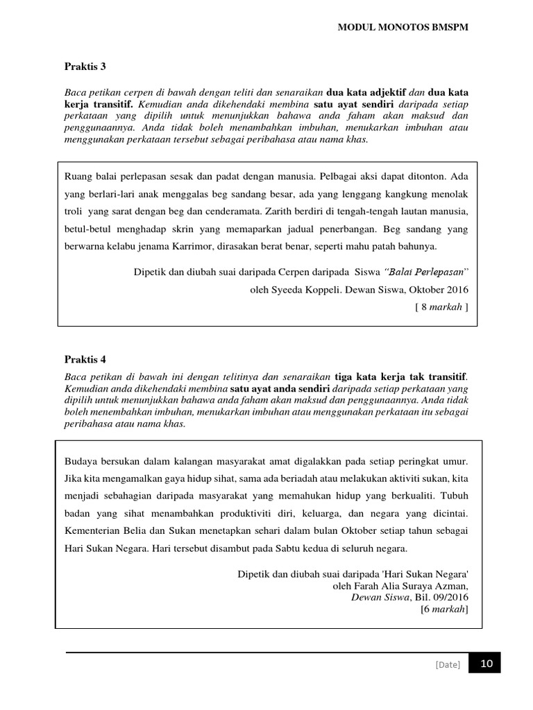 SOALAN MORFOLOGI F4 (Kata Adjektif) | PDF