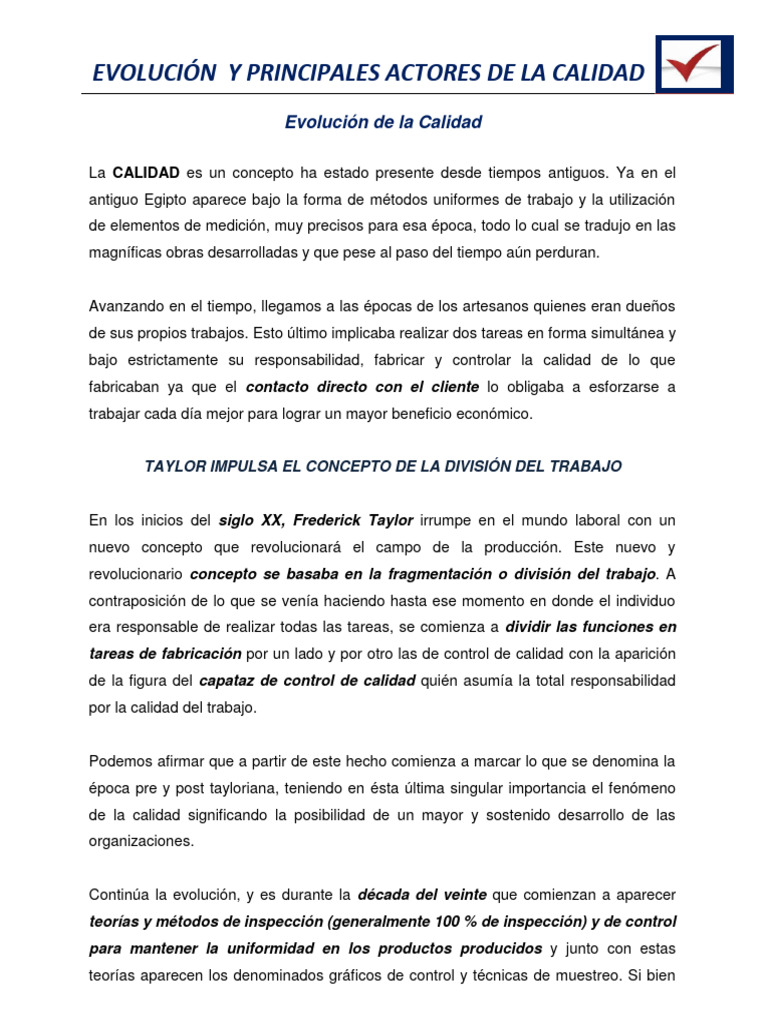 3) Evolucion de La Calidad 2022 | PDF | Calidad (comercial) | Gestión de la calidad