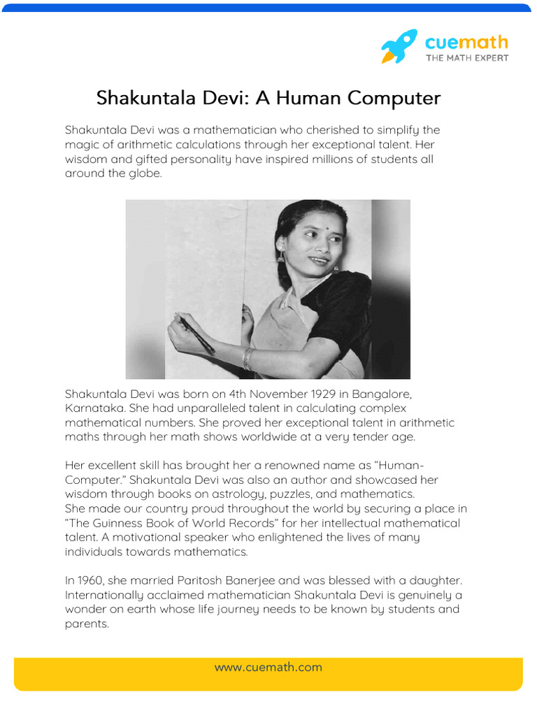 Shakuntala Devi: Life and Achievements | PDF | Mathematics