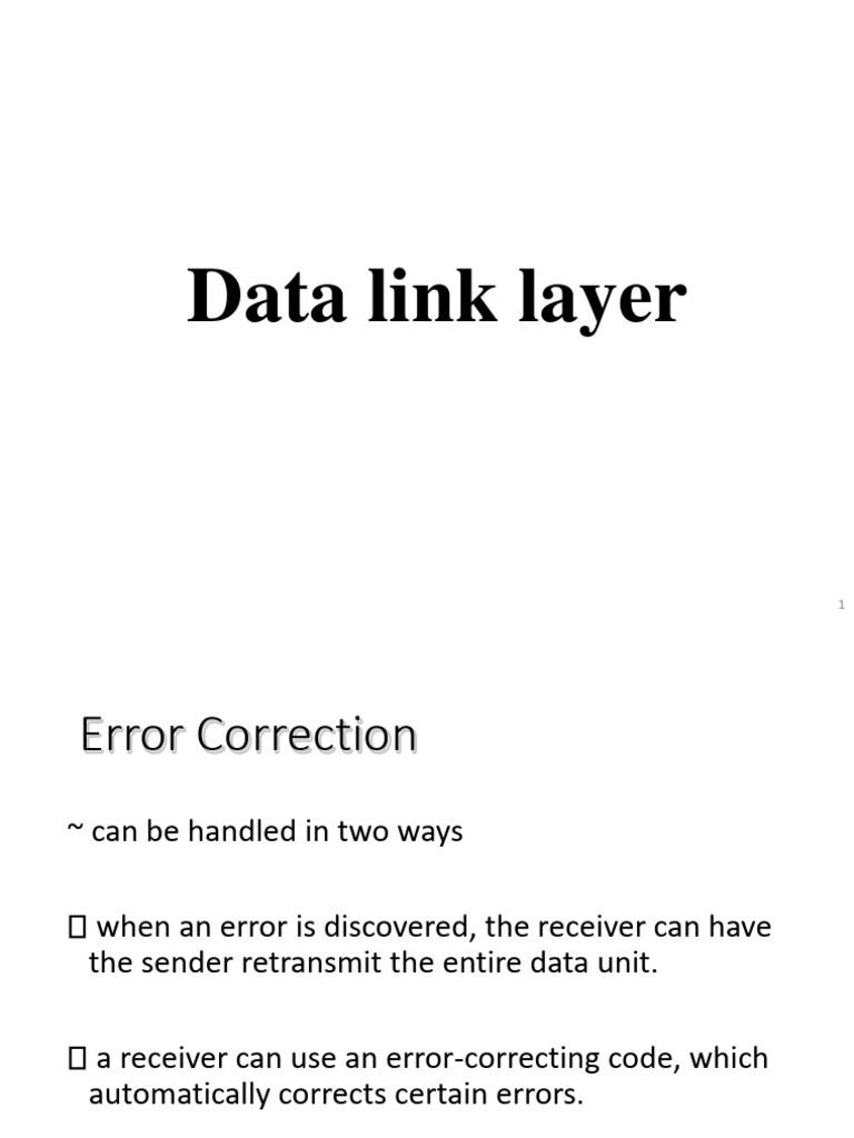 Data Link Layer-2 | PDF | Transmission Control Protocol | Error Detection And Correction