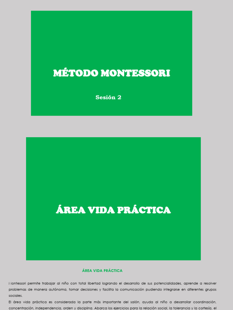 Actividades Vida Práctica | Descargar gratis PDF | Educación Montessori