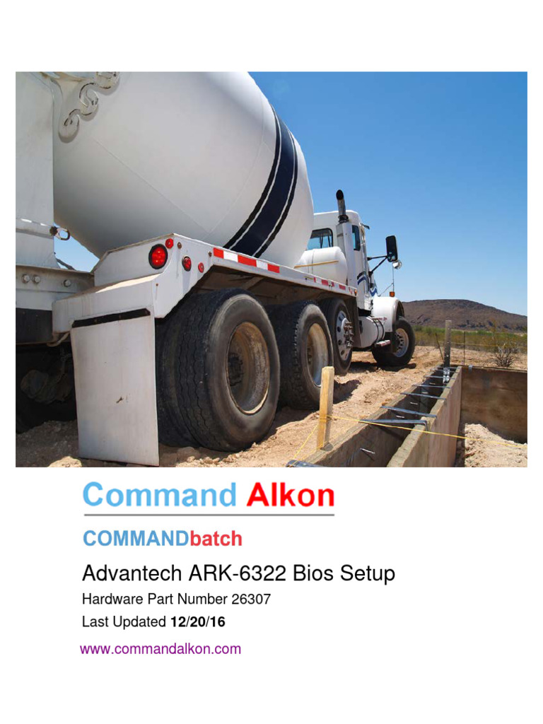 Advantech ARK-6322 BIOS Configuration Guide | PDF | Bios | Booting