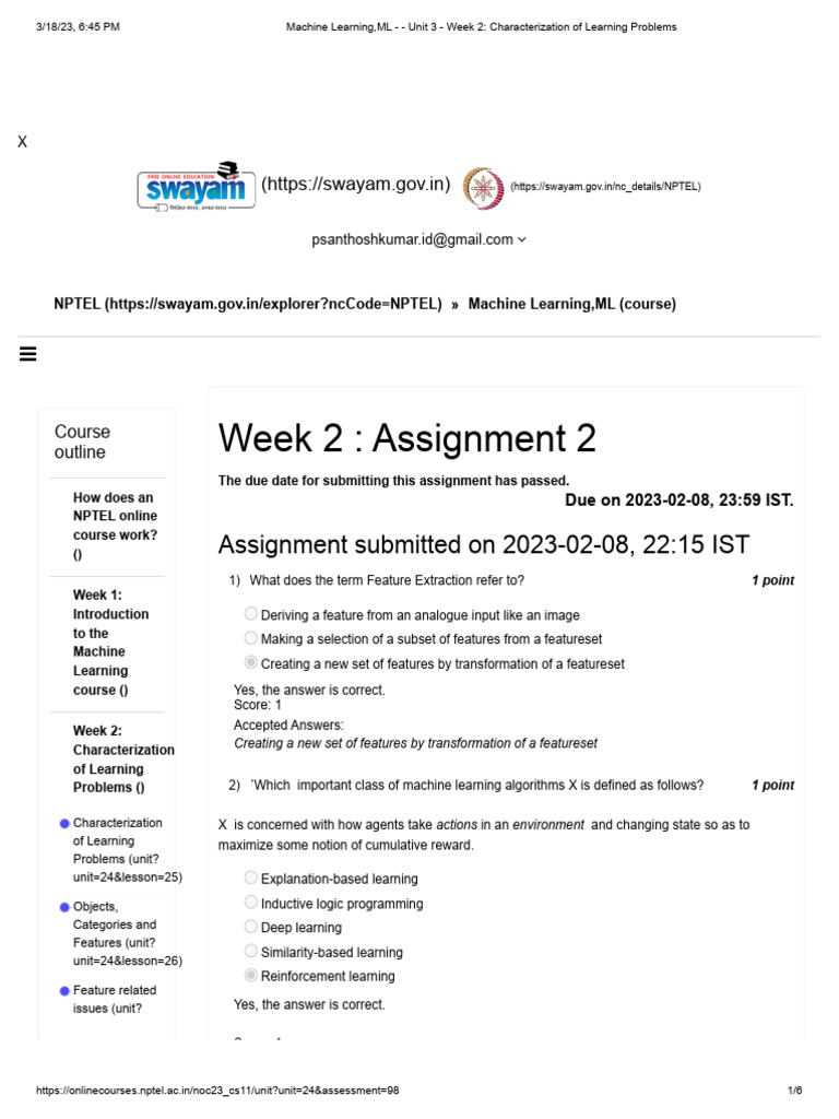 ML Ass 2 | PDF | Machine Learning | Hypothesis ML Ass 2 | PDF | Machine Learning | Hypothesis