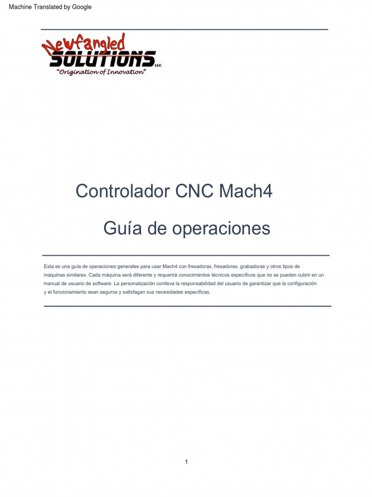 Mach4 Operation Manual ESP | PDF | Programa de computadora | Programación
