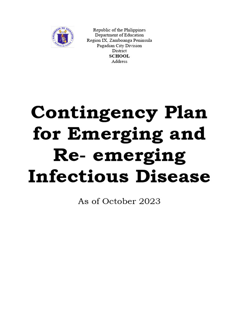 Contingency Plan for Infectious Diseases | PDF | Infection | Pathogen