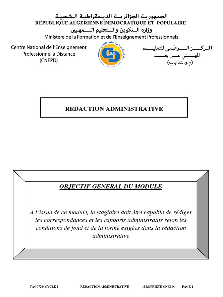 Cours de Rédaction Administrative PDF | PDF | la communication ...