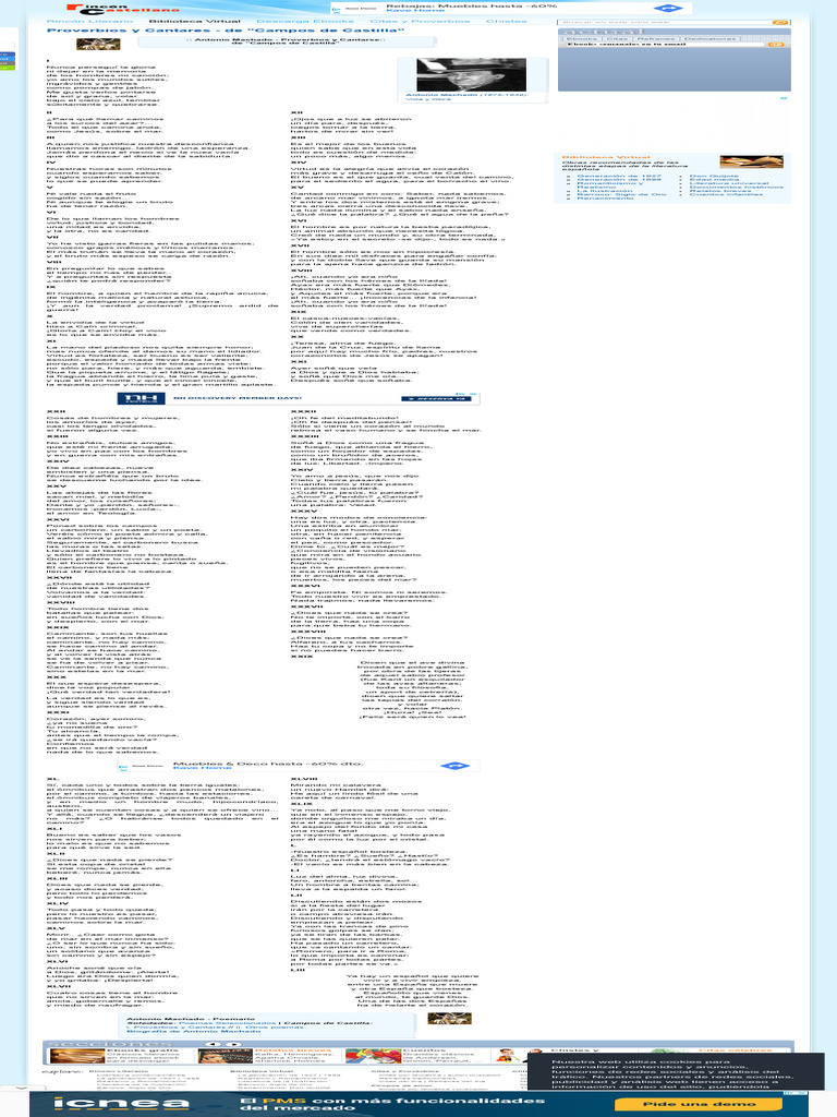 Antonio Machado - Proverbios y Cantares | PDF