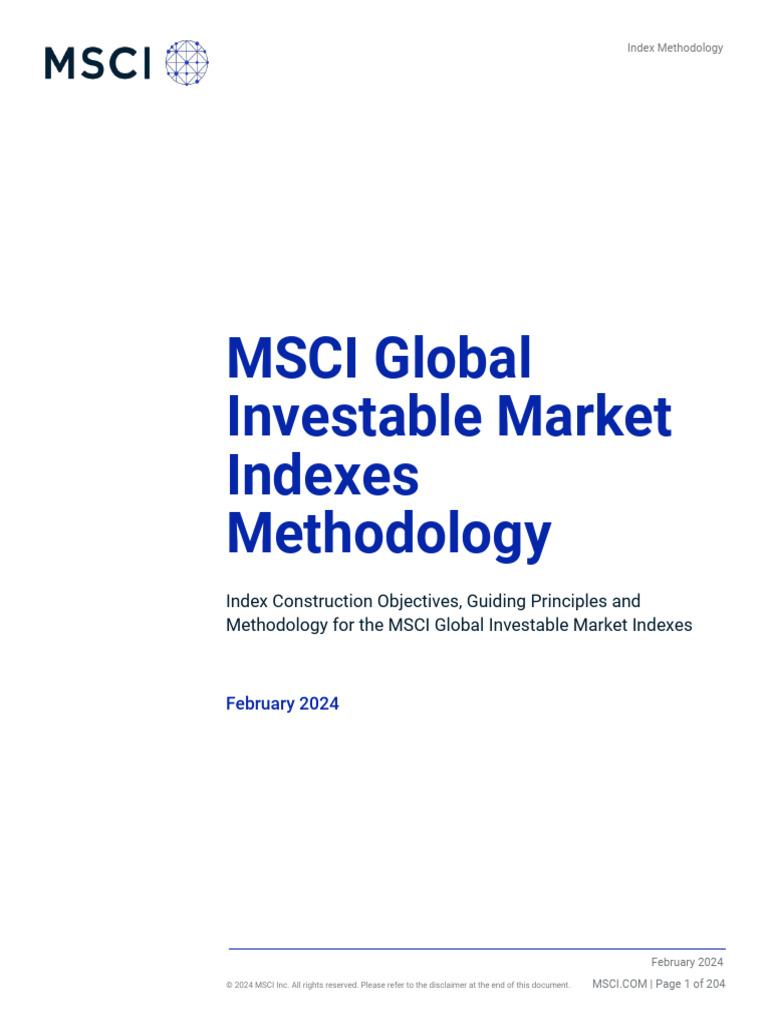 MSCI GIMIMethodology Feb 2024 | PDF | Stock Market Index | Msci