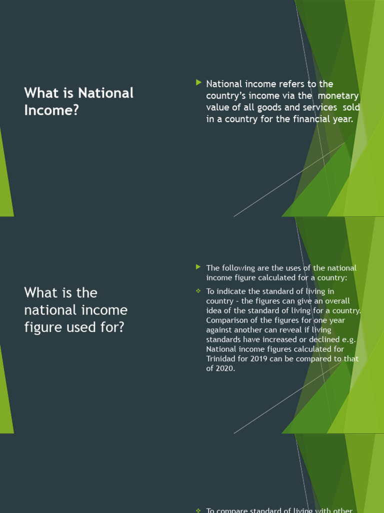 National Income Presentation | PDF | Measures Of National Income And ...