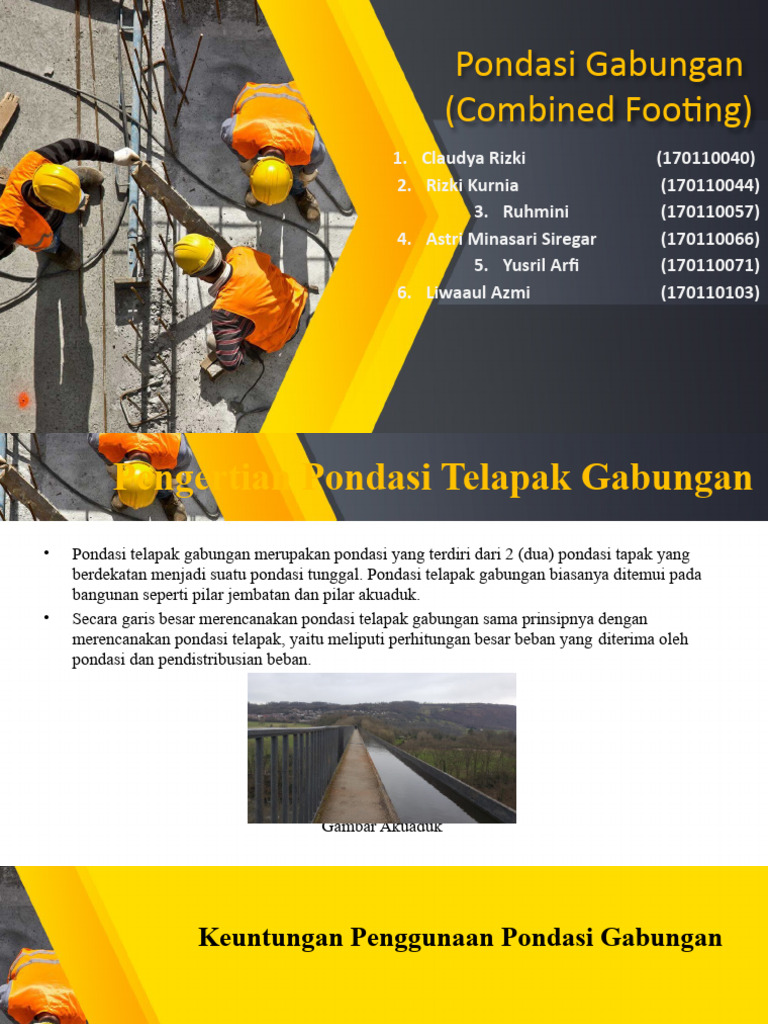 Desain Pondasi Telapak Gabungan | PDF