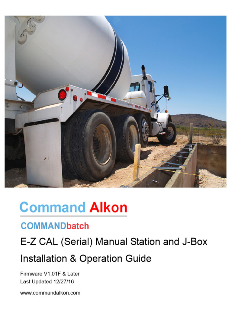 E-Z CAL (Serial) Manual Station and J-Box Installation & Operation ...