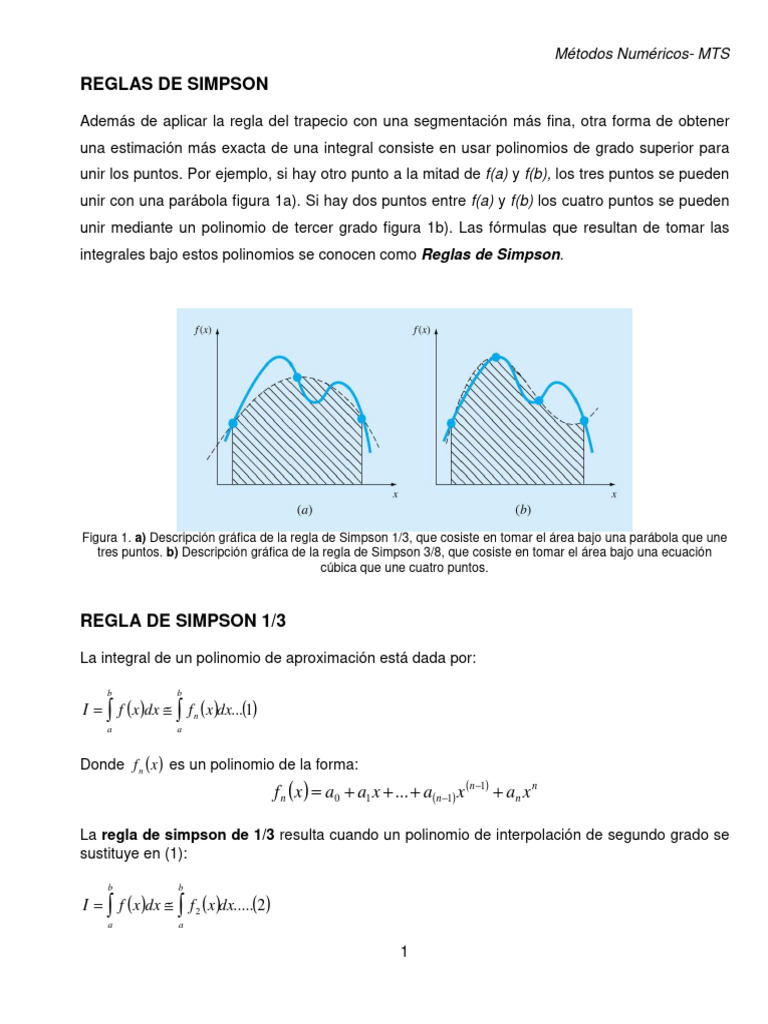 Reglas de Simpson Alumnos | PDF | Análisis numérico | Integral