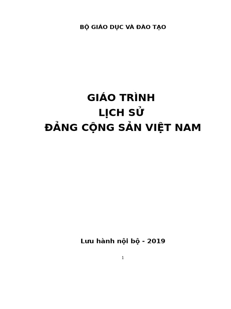 Giao Trinh Lich Su Dang Cong San Viet Nam Compress | PDF
