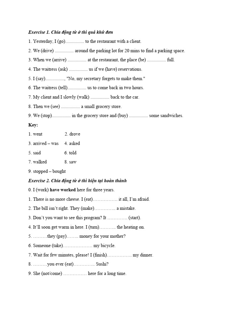 HTHT Và QKĐ Có Key | PDF | Teaching Methods & Materials