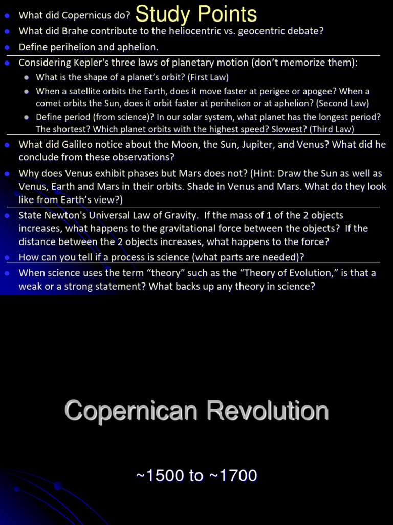 Key Figures of the Copernican Revolution | PDF | Heliocentrism | Orbit