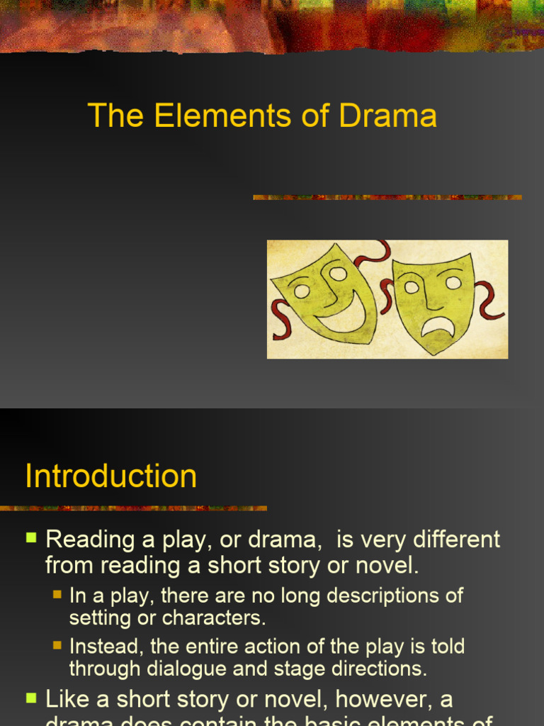 Elements of Drama | Download Free PDF | Plot (Narrative) | Play (Theatre)