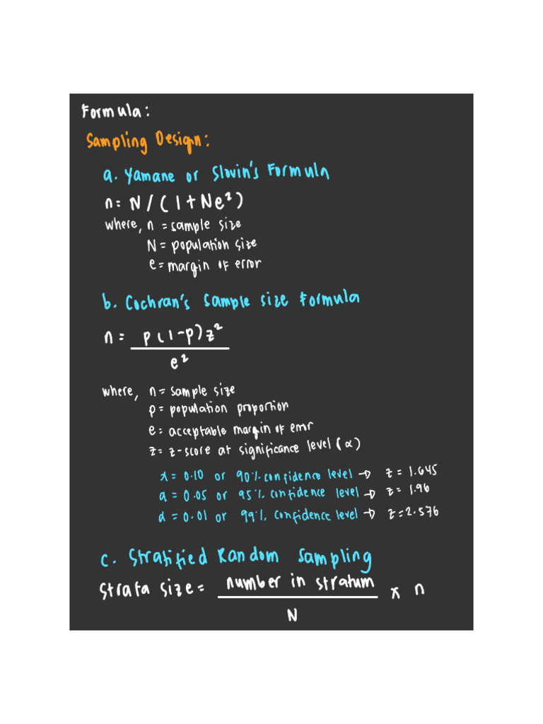 Midterm Exam Formula PDF | Download Free PDF | Sample Size ...