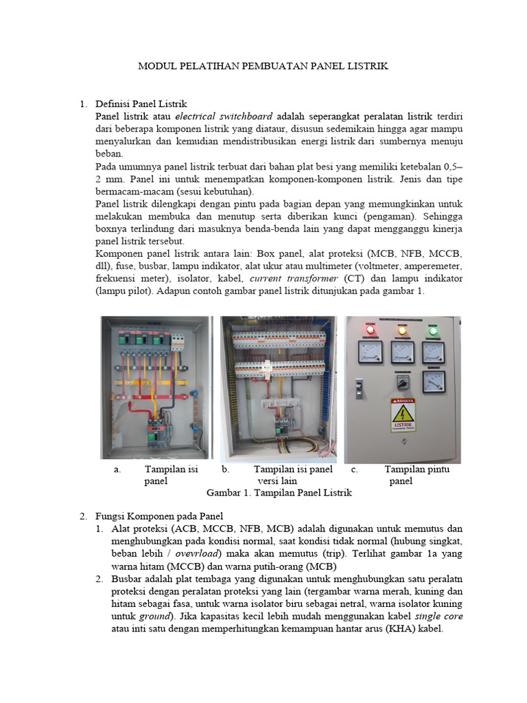 Modul Pelatihan Pembuatan Panel Listrik | PDF | Sains & Matematika ...