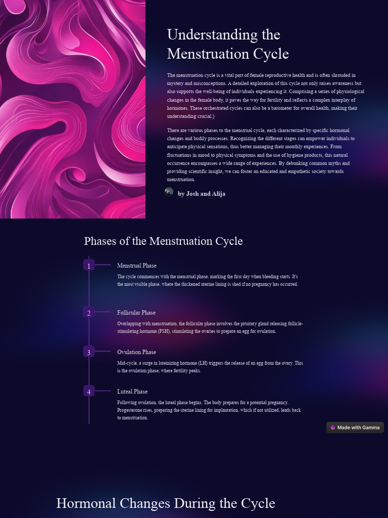 Menstruation Cycle Guide | PDF | Wellness