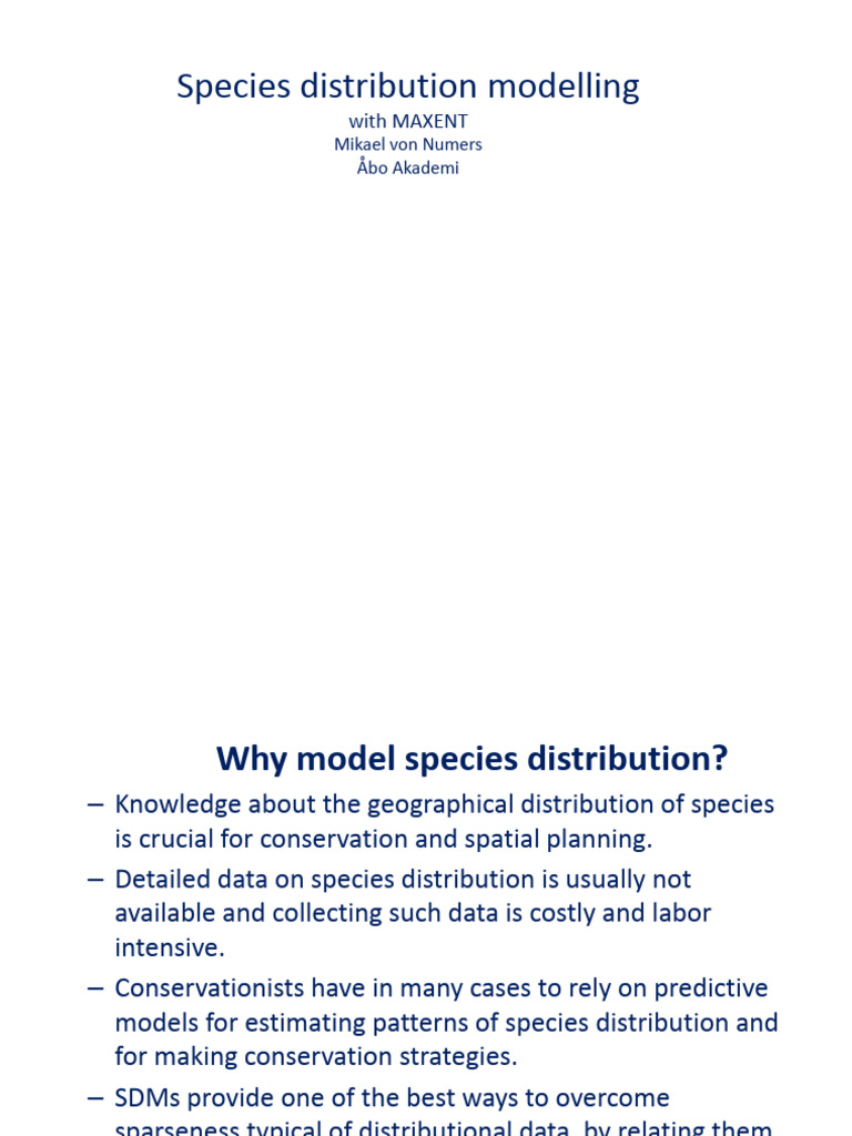 Species Distribution Modelling | Download Free PDF | Science | Applied Mathematics