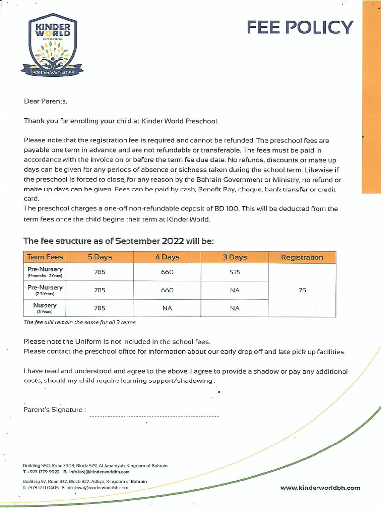 Fee Policy | PDF