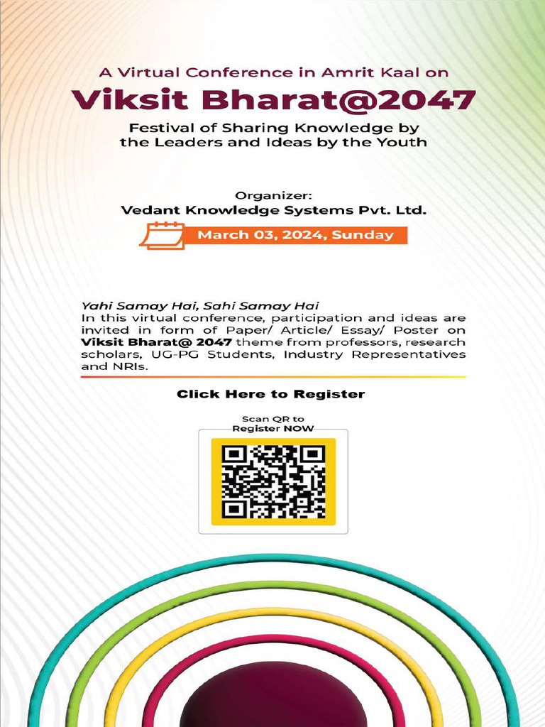 Viksit Bharat at 2047 - Brochure | PDF