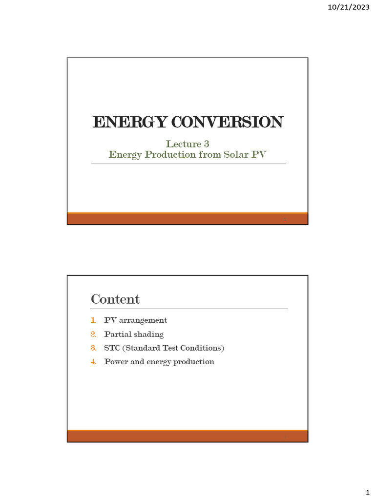 L3-Energy Production From Solar PV | PDF | Solar Panel | Photovoltaic ...