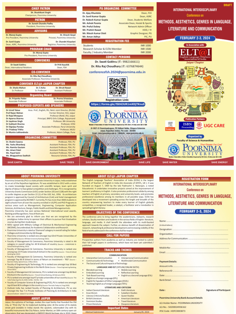 International Conference Brochure | PDF | English As A Second Or ...