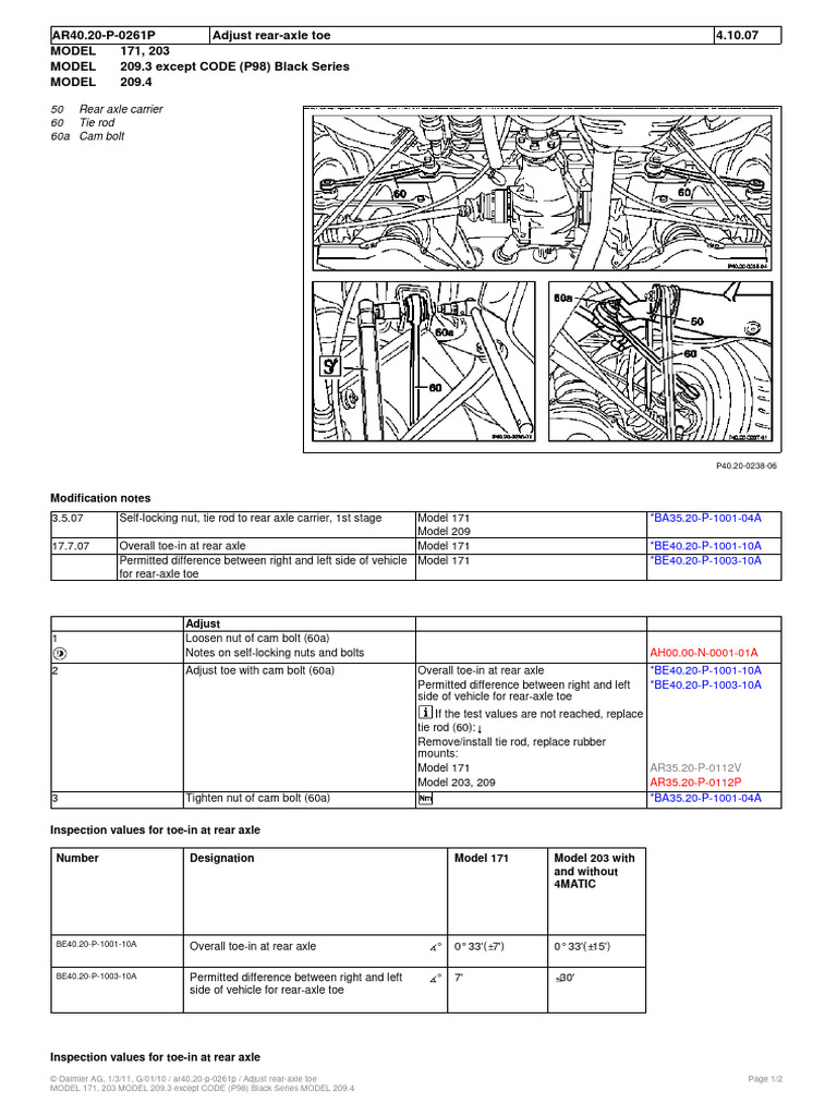 Adjust Rear-Axle Toe | PDF | Axle | Transportation Engineering